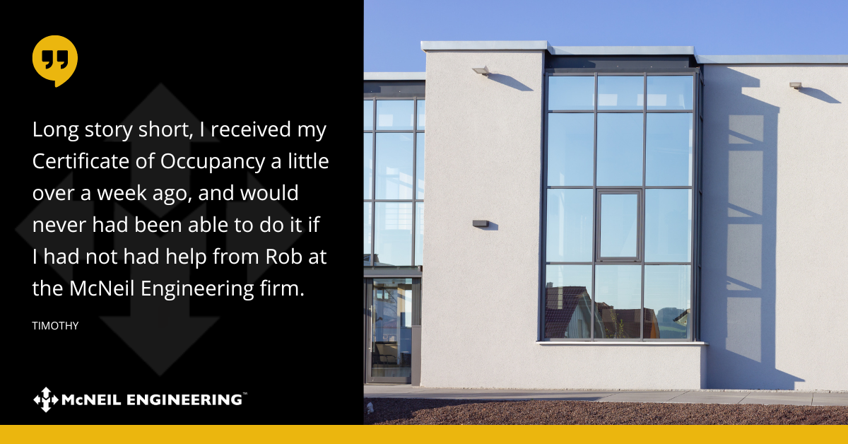 Thank you Timothy! - McNeil Engineering