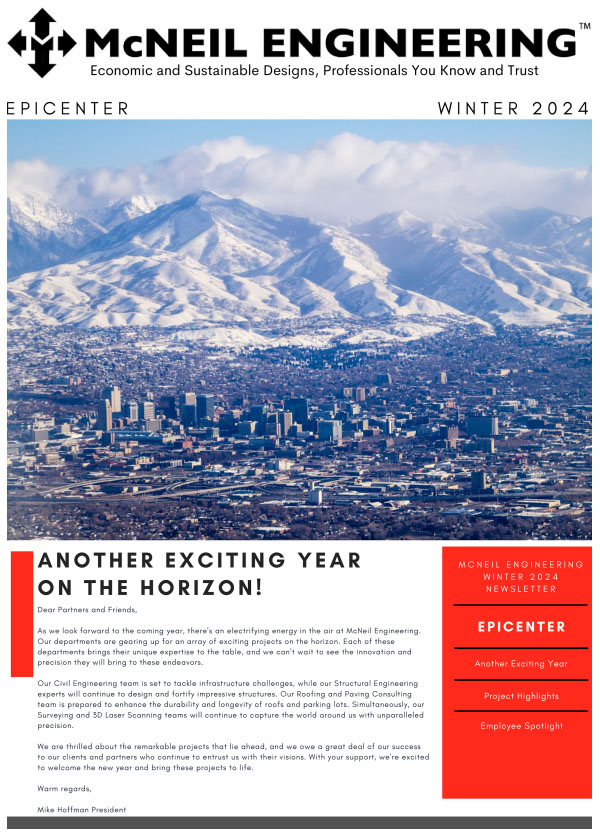 McNeil Engineering Epicenter Newsletter | Utah Engineers